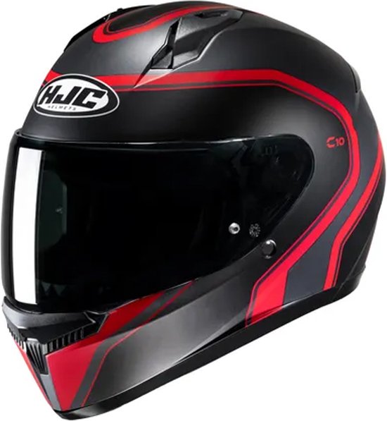 Hjc C10 Elie Black Red Mc1Sf Full Face Helmets XXXS - Maat XXXS - Helm | bol