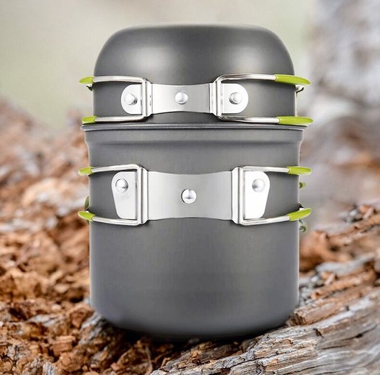 Camping Pannenset - Dubbele Pan - Opslaan Eten - Camping - Camping ...