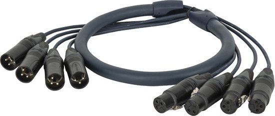DAP Neutrik DMX Multi 3-Pin 15m multikabel 4-voudig | bol