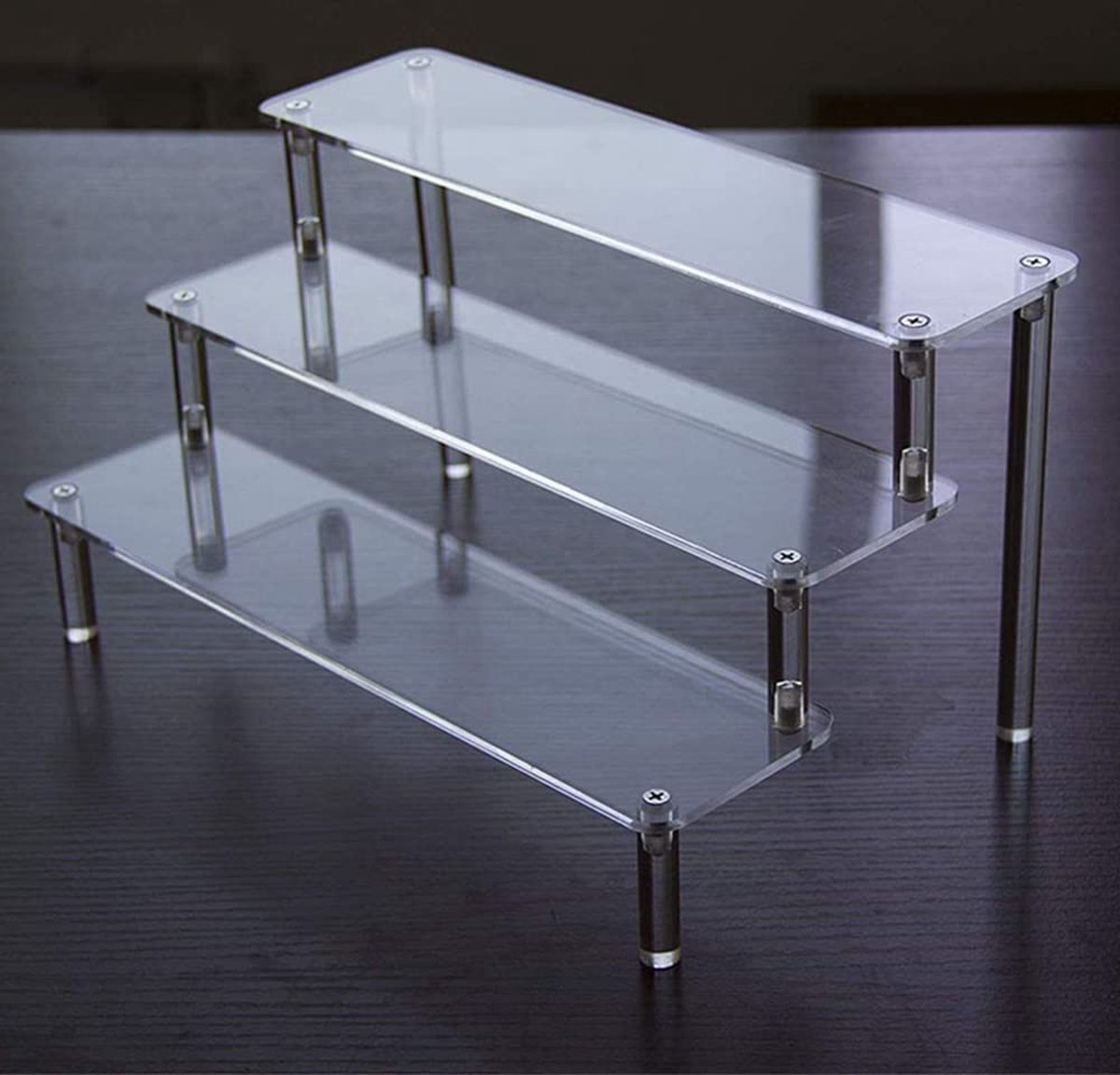 Displaystandaard van acryl, acryl 3-traps tafelblad helder riser ...