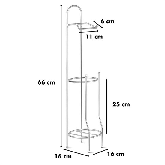 Wc Rolhouder Staand – 2 Pack – Plek voor 4 Rollen – Reserverolhouder ...