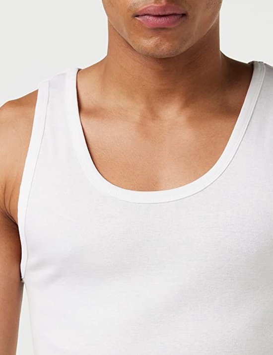 Onderhemd Heren - 3 stuks -Wit - 100% Katoen - Ronde Hals - Hemd ...