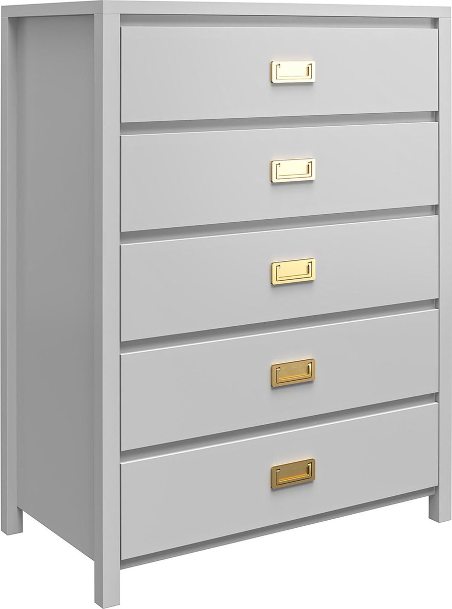 Ladekast met 5 lades in duifgrijs MDF | bol.com