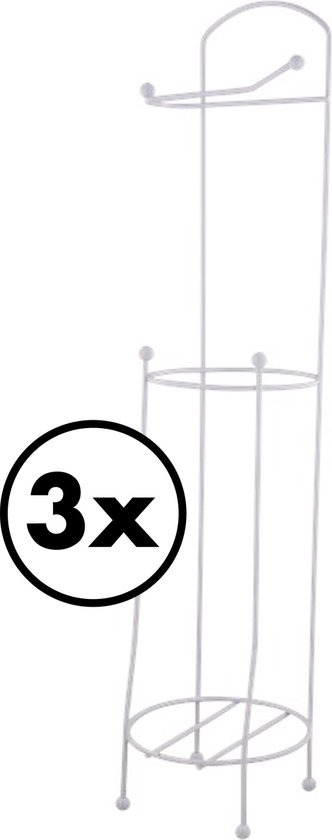 Wc Rolhouder Staand – 3 Pack – Plek voor 4 Rollen – Reserverolhouder ...