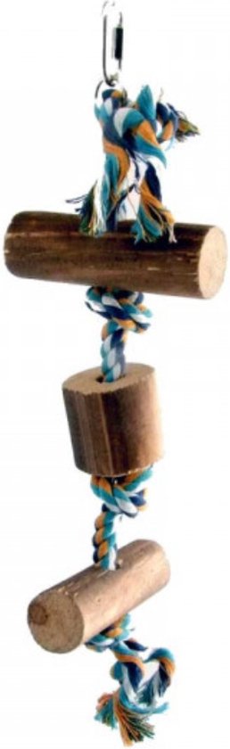 Papegaaienspeelgoed klimtouw met blokken - Vogelspeelgoed - Parkieten ...