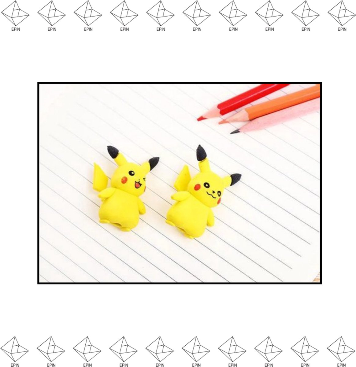 EPIN | Gum Pikachu | Pokémon | Gum à crayon | Étudier | Ecole | 1 pièce ...