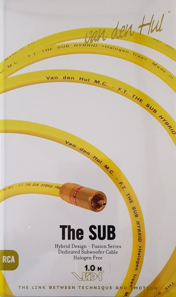 Van den Hul | Le Sub | Câble coaxial | Câble de caisson de basses | 2 x ...