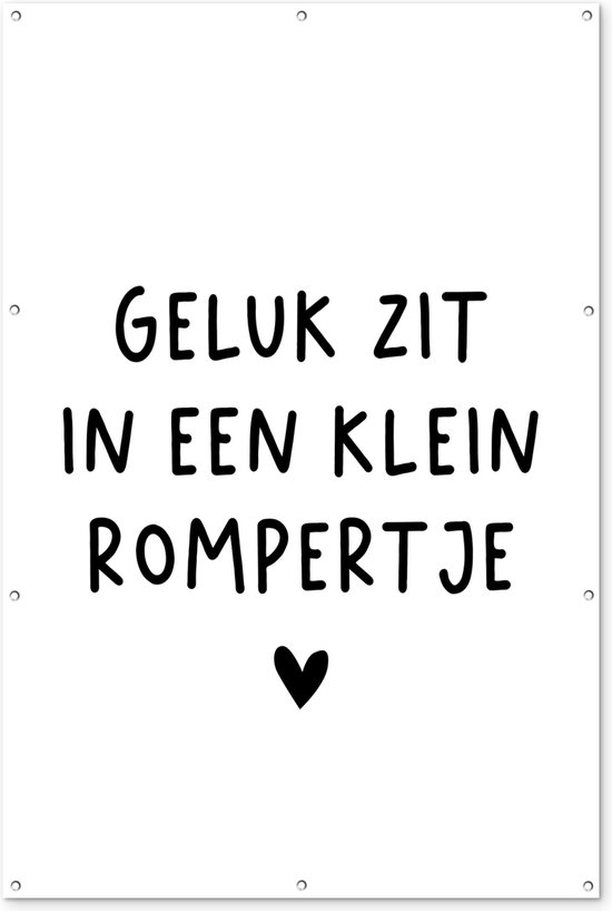 Muurdecoratie Geluk zit in een klein rompertje - Quotes - Spreuken ...