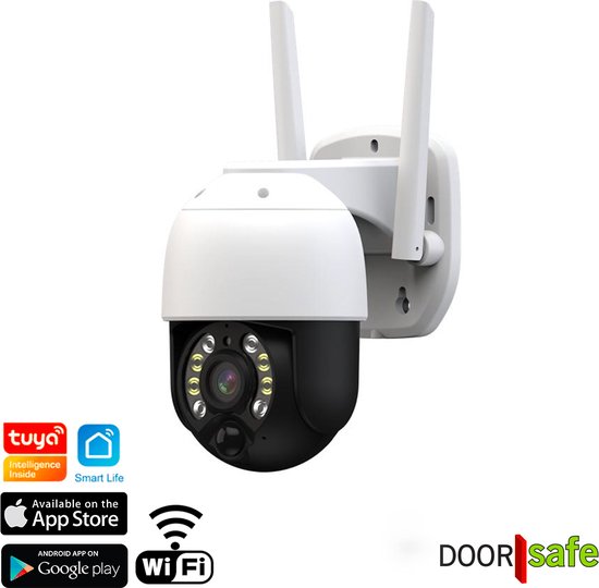 Doorsafe 3124 - Beveiligingscamera, WiFi & Netwekkabel, draaibaar, voor buiten, via... | bol.com