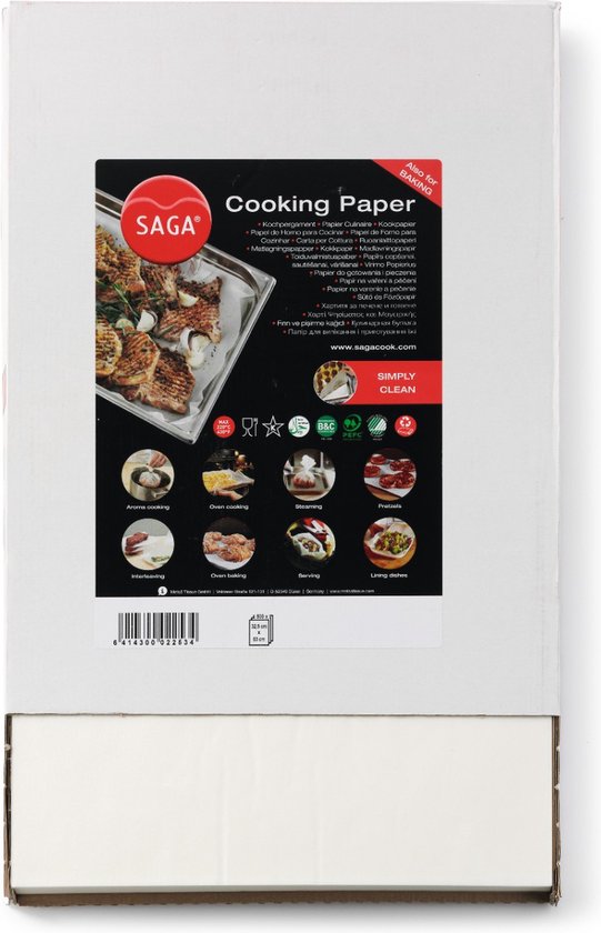 Saga Kook/bakpapier One-Up dispenser 32.5 x 53 cm - Pak 500 stuks | bol