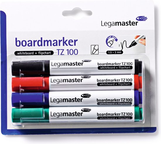 Legamaster Whiteboard marker assortiment - Blik 4 stuks | bol.com