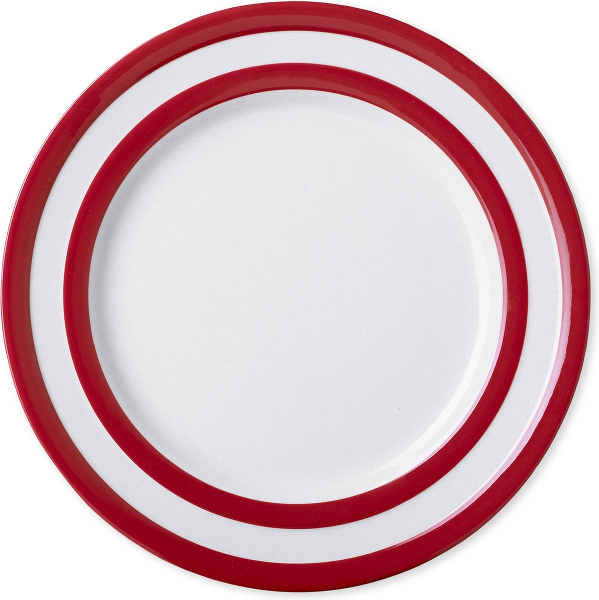 Cornishware Red - ontbijtbord - ⌀ 22cm - rood wit - gestreept - bord ...