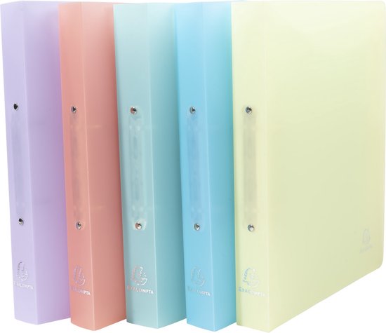 ACROPAQ - 5 x Ringmap A4 - Met 2 ringen, Rug 4 cm, Polypropyleen ...