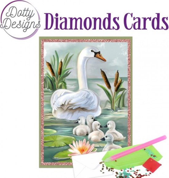 Diamond painting kaart Dotty Designs Diamond Cards - Ducklings | bol.com