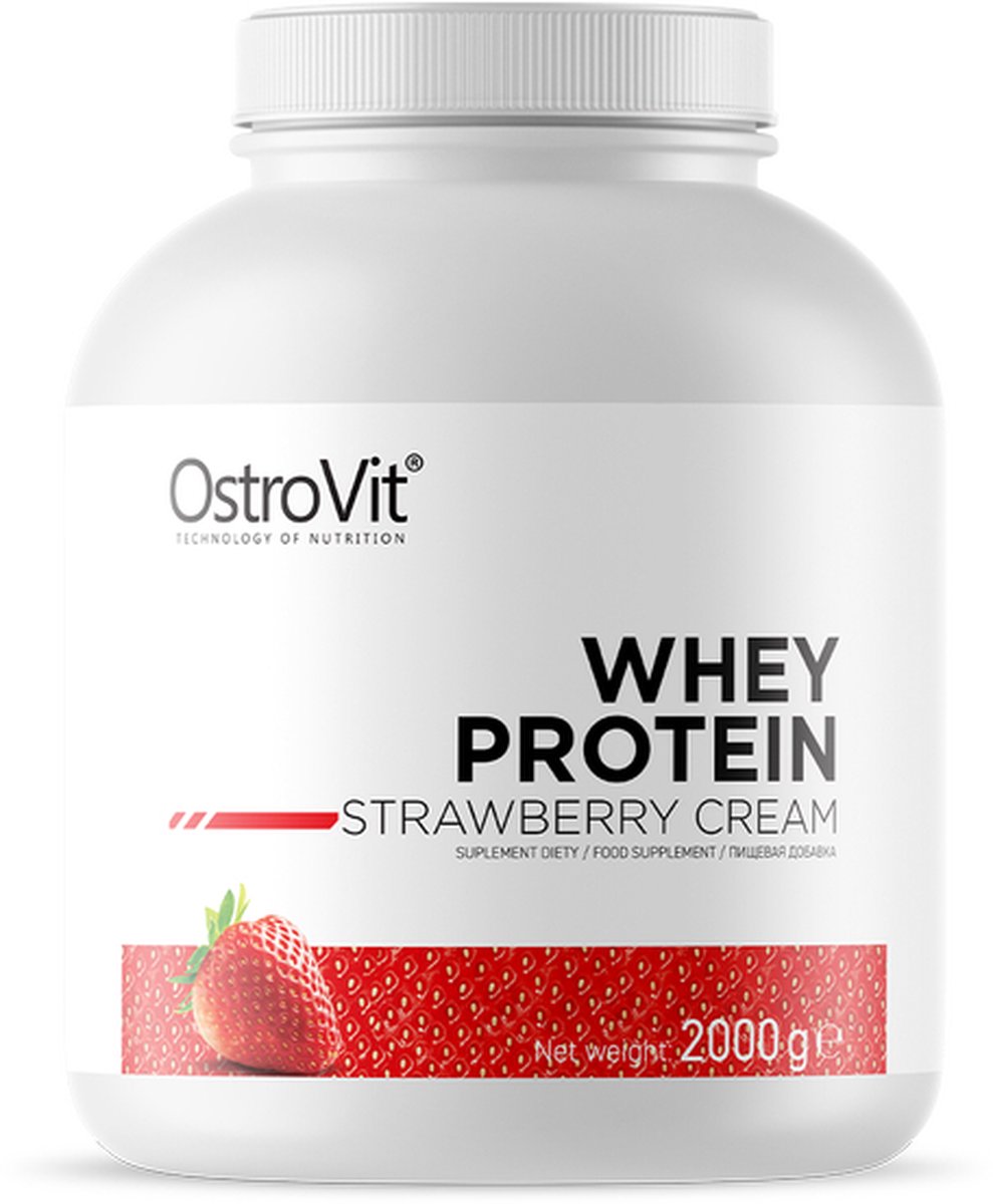 Protein Poeder - OstroVit Whey Proteine 2000 g - Aardbei | bol.com