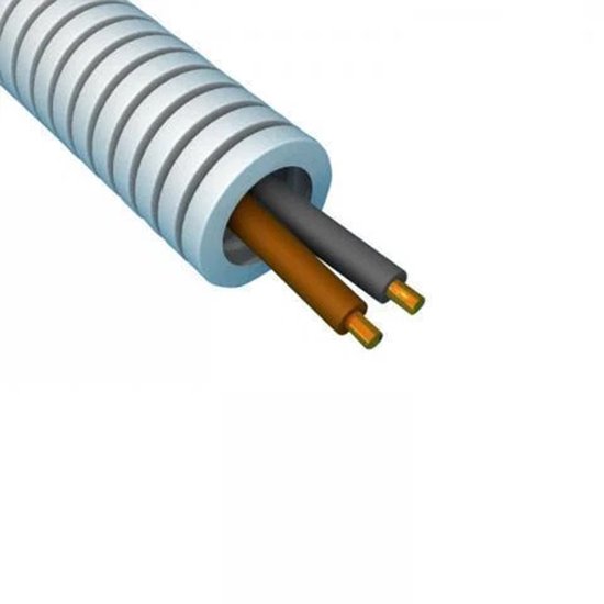 Pipelife Flexpijp + VD draad 1x2.5mm2 + 1x1.5mm - 5/8 16mm - Grijs ...