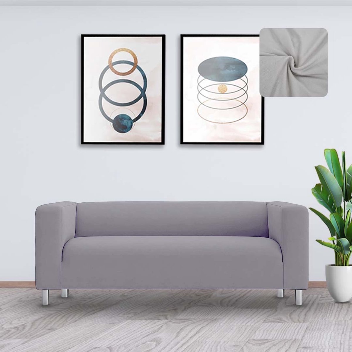 BankhoesDiscounter® Hoge Armleuning Bankhoes | 3-zits (180-230cm ...