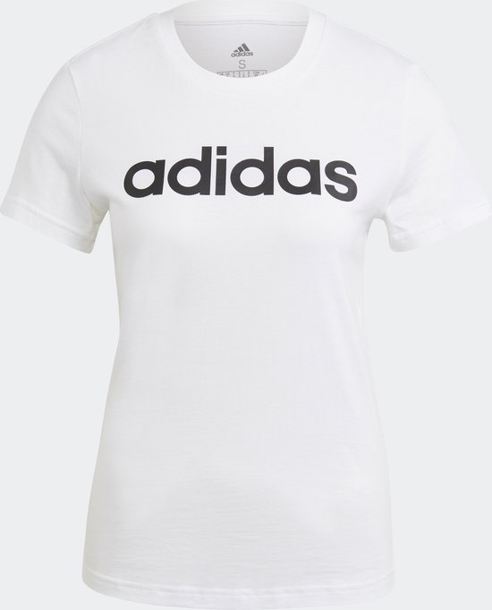 adidas Sportswear LOUNGEWEAR Essentials Slim Logo T-shirt - Dames - Wit - XL kort | bol.com