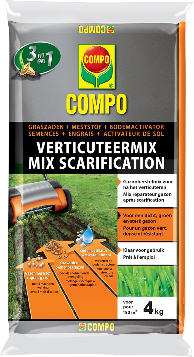 COMPO Verticuteermix - gazonherstelmix na verticuteren - voor een dicht ...