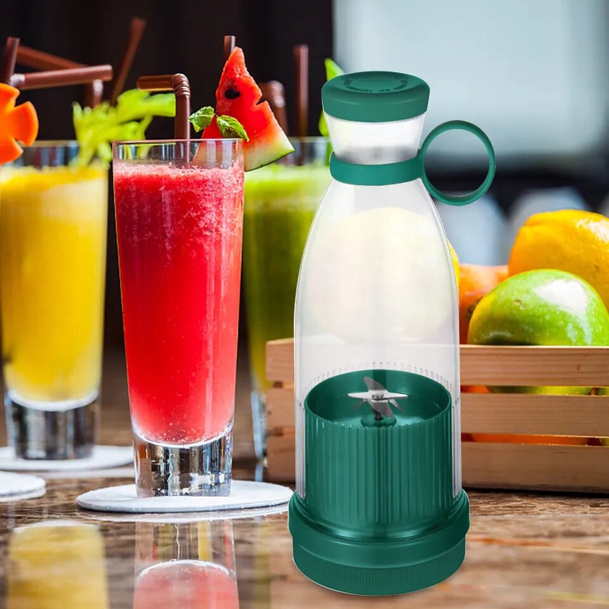 Rixora® Mini Blender - Smoothie Maker - Blender To Go - 500W | bol