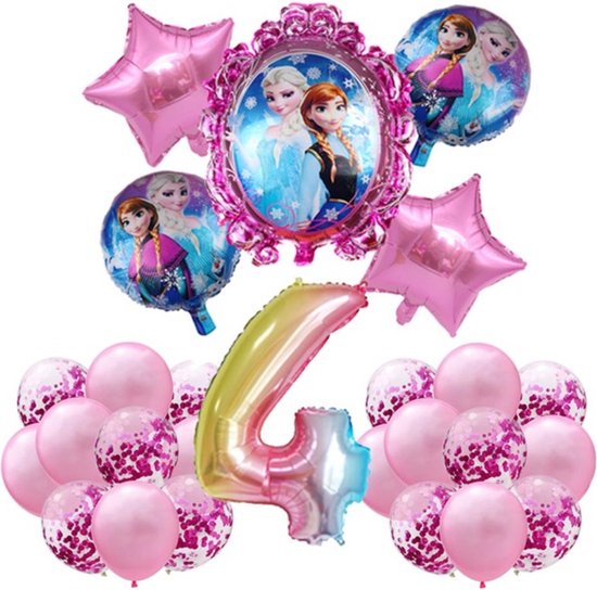 Frozen Feest Pakket - Verjaardag 4 Jaar - Frozen Verjaardag Versiering ...