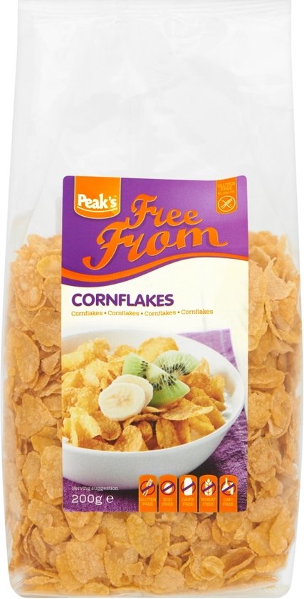 Peak's Cornflakes glutenvrij 200 gram | bol