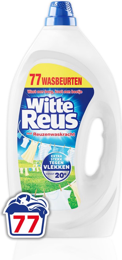 Witte Reus Gel - Vloeibaar Wasmiddel - Witte Was - Grootverpakking - 77 ...