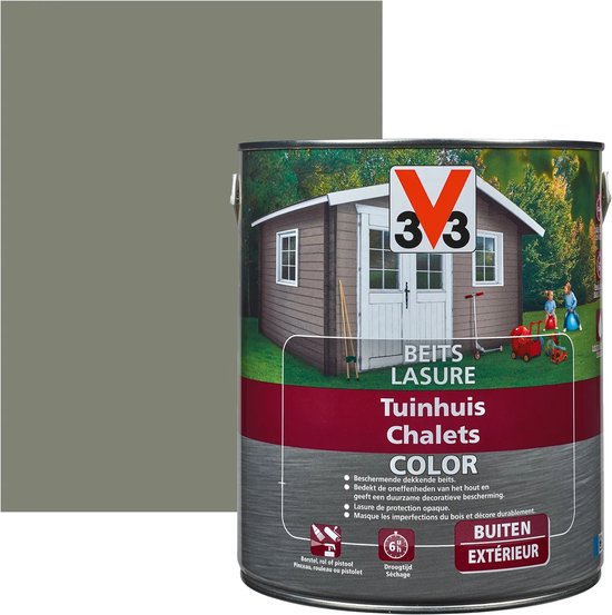 De V33 beits Tuinhuis Color little river zijdeglans 2,5L | bol.com