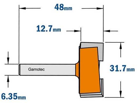CMT - Sponning- en kantenfrees met schuine snijkoppen, HW - Frees ...