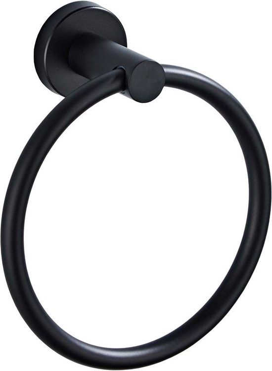 SFT Products Handdoek Ophang Ring Zwart - Handdoekring - Badkamer ...