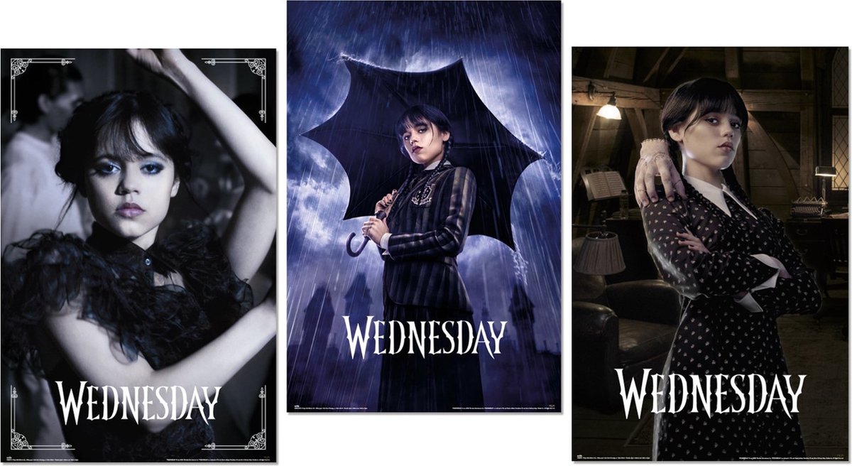 Wednesday posters - set van 3 posters - Netflix - Addams Family - 61 x ...