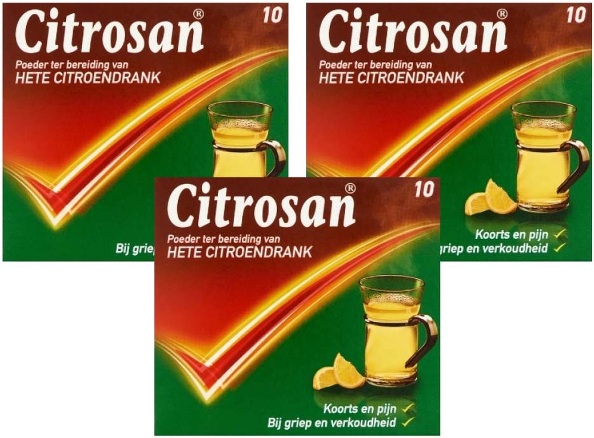 3x Citrosan Hete Citroendrank 10 sachets | bol.com