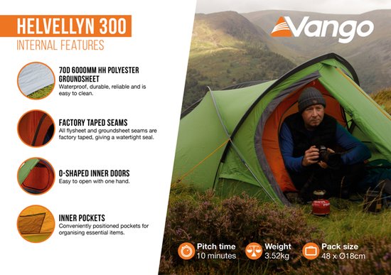 Vango Helvellyn 300 Trekkerstent Pamir OS | bol