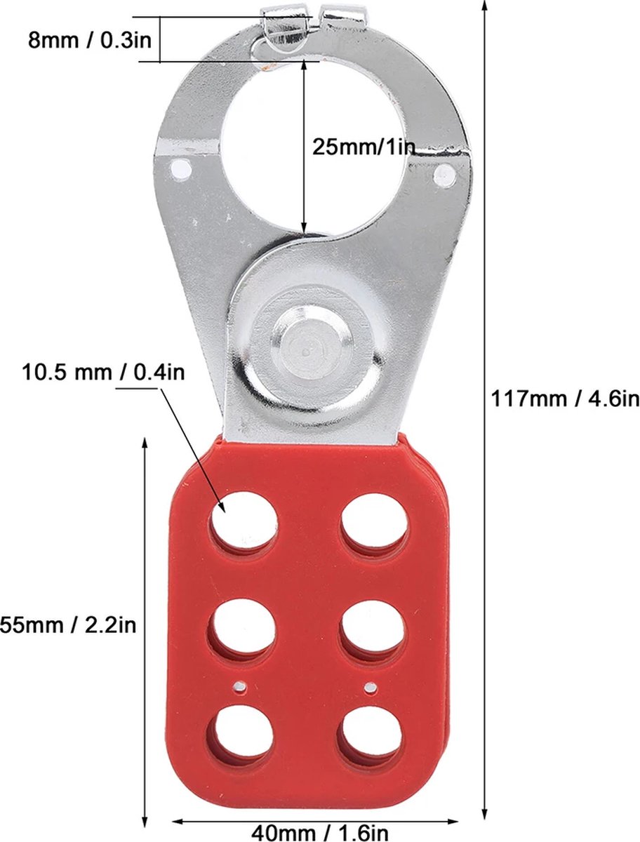 Hangslot vermeerderaar - max. 6 hangsloten - Lock out - Tag out - Lock ...