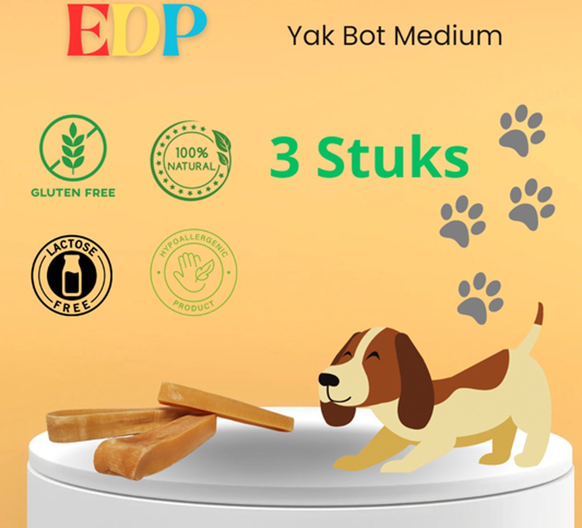 EDP Yak bot - Kluif - Medium, Himalayan 3 Stuks | bol