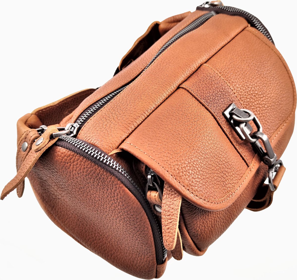 Groot Heuptas Unisex - Tanbruin Leren - Schoudertas - Informal ...