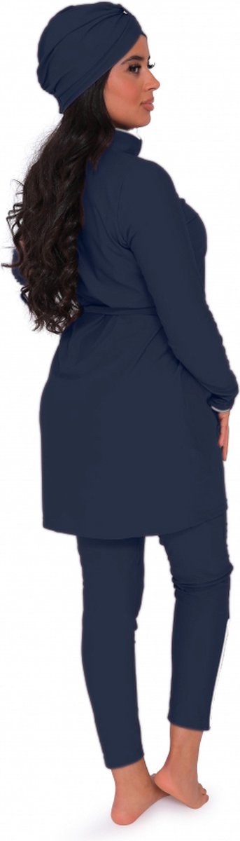 Ivory Blue Marine burkini van MYKINY BRAND, Maat L, boerkini, burqini ...