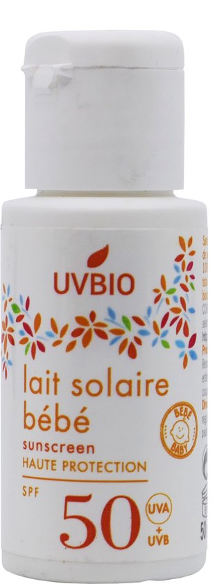 UVBIO Biologische minerale zonbescherming - SPF 50 Baby - Waterproof 50ml - Zonnebrand... | bol.com