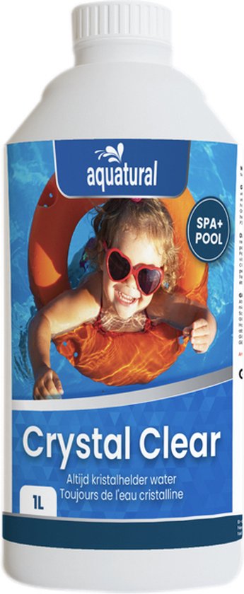 Aquatural Crystal Clear 1 liter - voor kristalhelder zwembad en spa ...