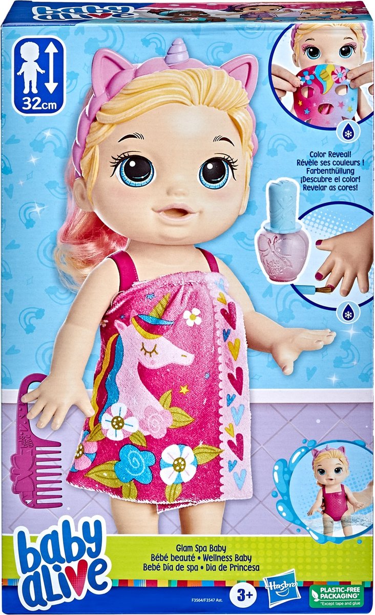 Hasbro Baby Alive Glam Spa Baby 32 cm | bol