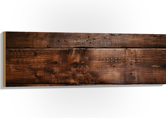 Hout - Muur van Houten Panelen - 120x40 cm - 9 mm dik - Foto op Hout ...