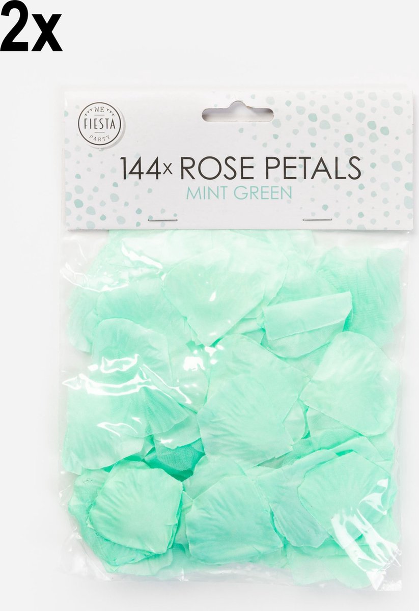 2x 144x Rozenblaadjes Mint Groen - Feest Thema Bruiloft Rozen | bol