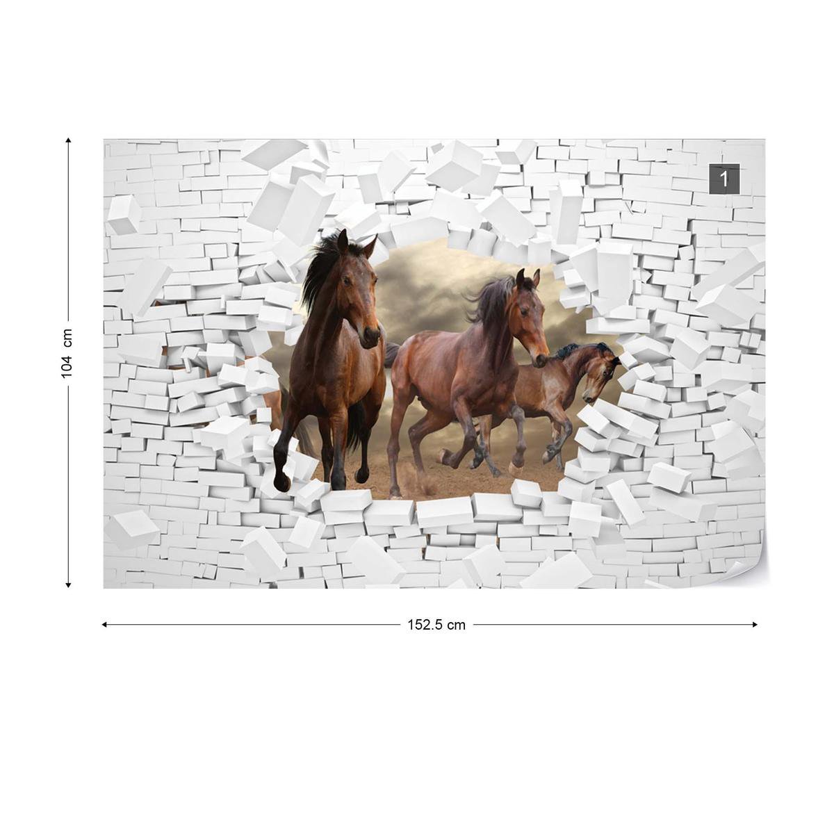 Fotobehangkoning - Behang - Fotobehang - Galopperende Paarden uit de ...
