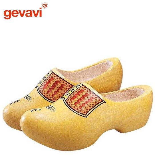 Gevavi - VV Houten klomp geel geïmpregneerd - Maat 25 cm | bol
