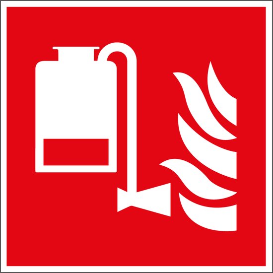 Sticker draagbare schuimblusser unit - ISO 7010 - F010 50 x 50 mm - 10 ...