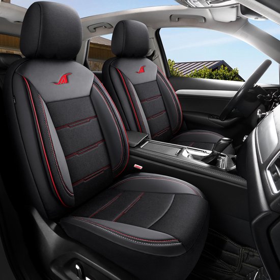 Autostoelhoezen voor Hyundai i10 2. Gen. | Set van 2 | AIE401 | Zwart ...