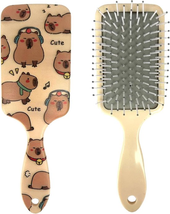Schattige Capibara Lucht-Kussen Haarborstel voor Dames en Meisjes ...