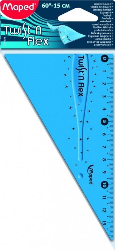 Flexibele Tekendriehoek 60 Graden 150 mm - Onbreekbaar en Gekleurd ...