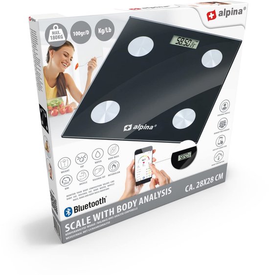 Balance Pèse-Personne Intelligente avec Analyse Corporelle, Pourcentage ...