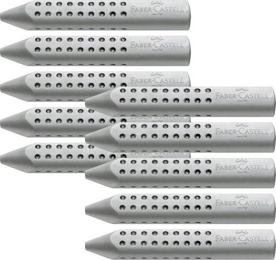 Set van 10 Driehoekige Gummen Grijs - Ergonomische Gum voor Potlood en ...